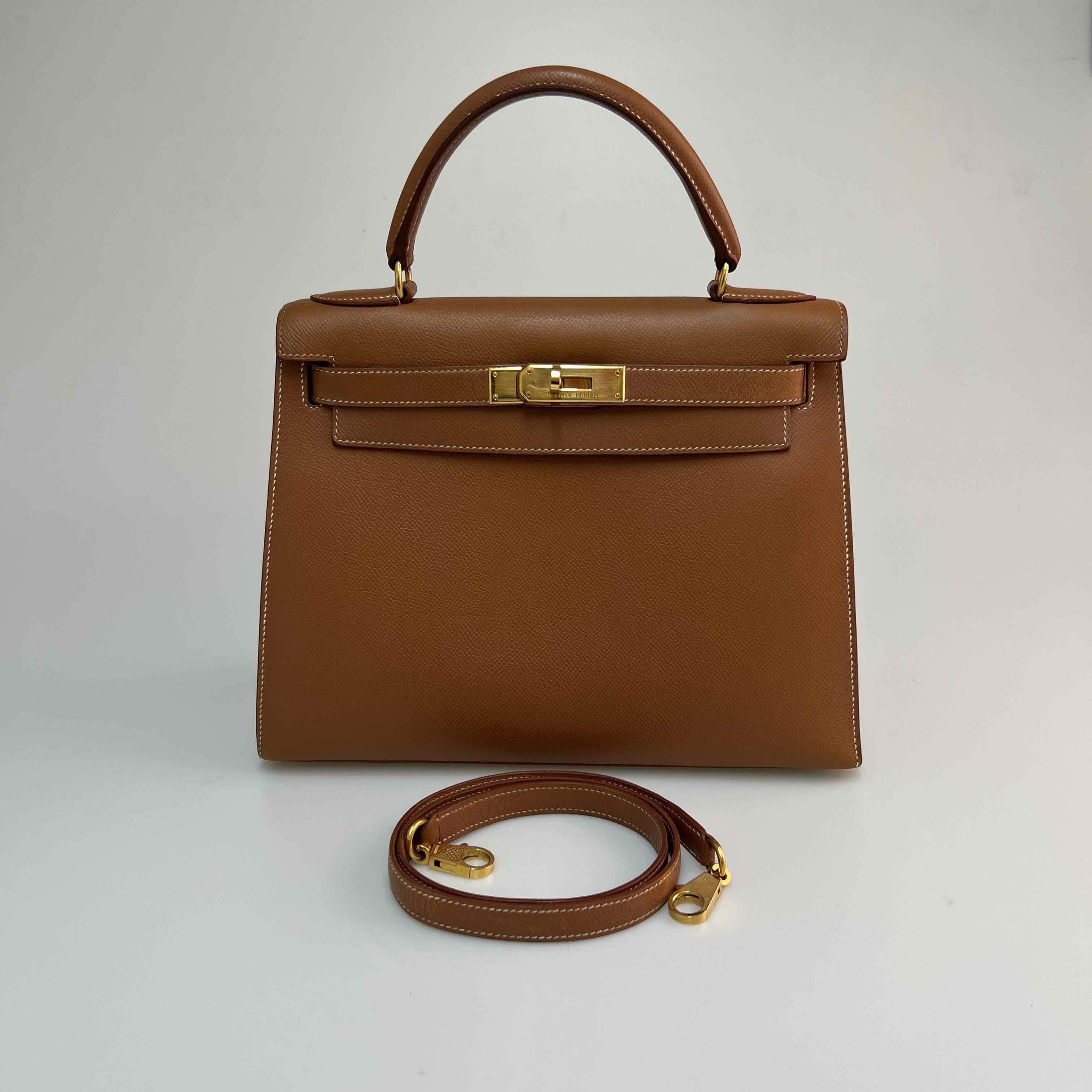 Kelly 28 HERMES in Gold Epsom Leather at 1stDibs | kelly 28 dimensions