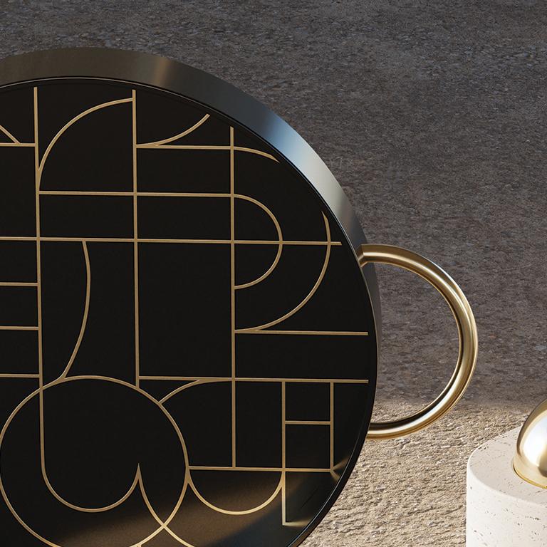 Kelly Behun Circuit Round Tray For Sale at 1stDibs
