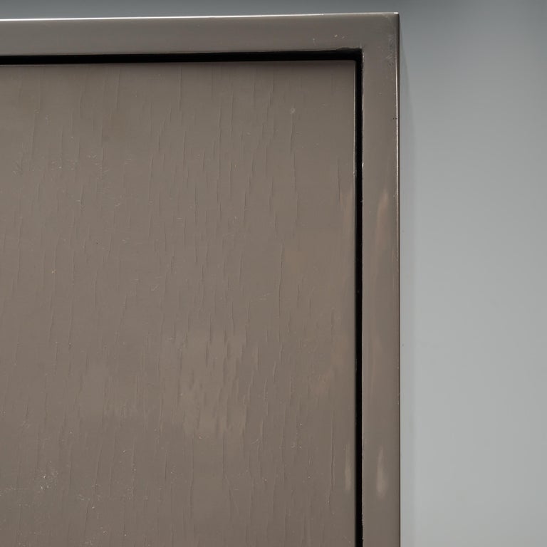 Kelly Hoppen Grey Lacquered Shield Cabinet For Sale at 1stDibs