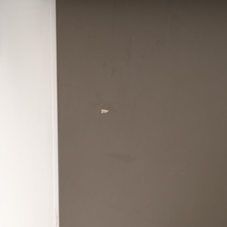 Kelly Hoppen Grey Lacquered Shield Cabinet For Sale at 1stDibs