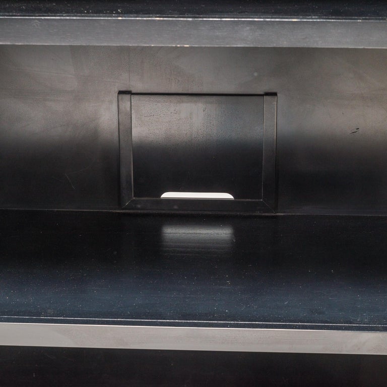 Kelly Hoppen Grey Lacquered Shield Cabinet For Sale at 1stDibs