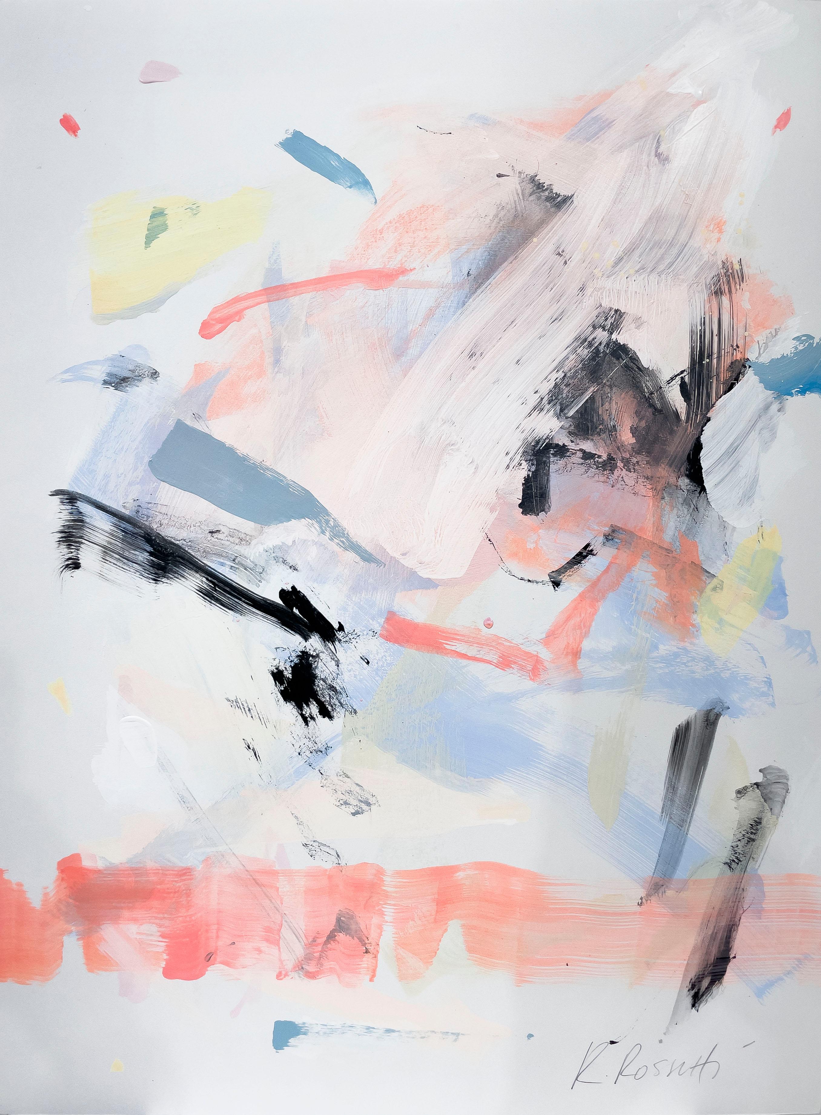 Kelly Rossetti - "Lemon Drop I," Abstract Painting For Sale at 1stDibs
