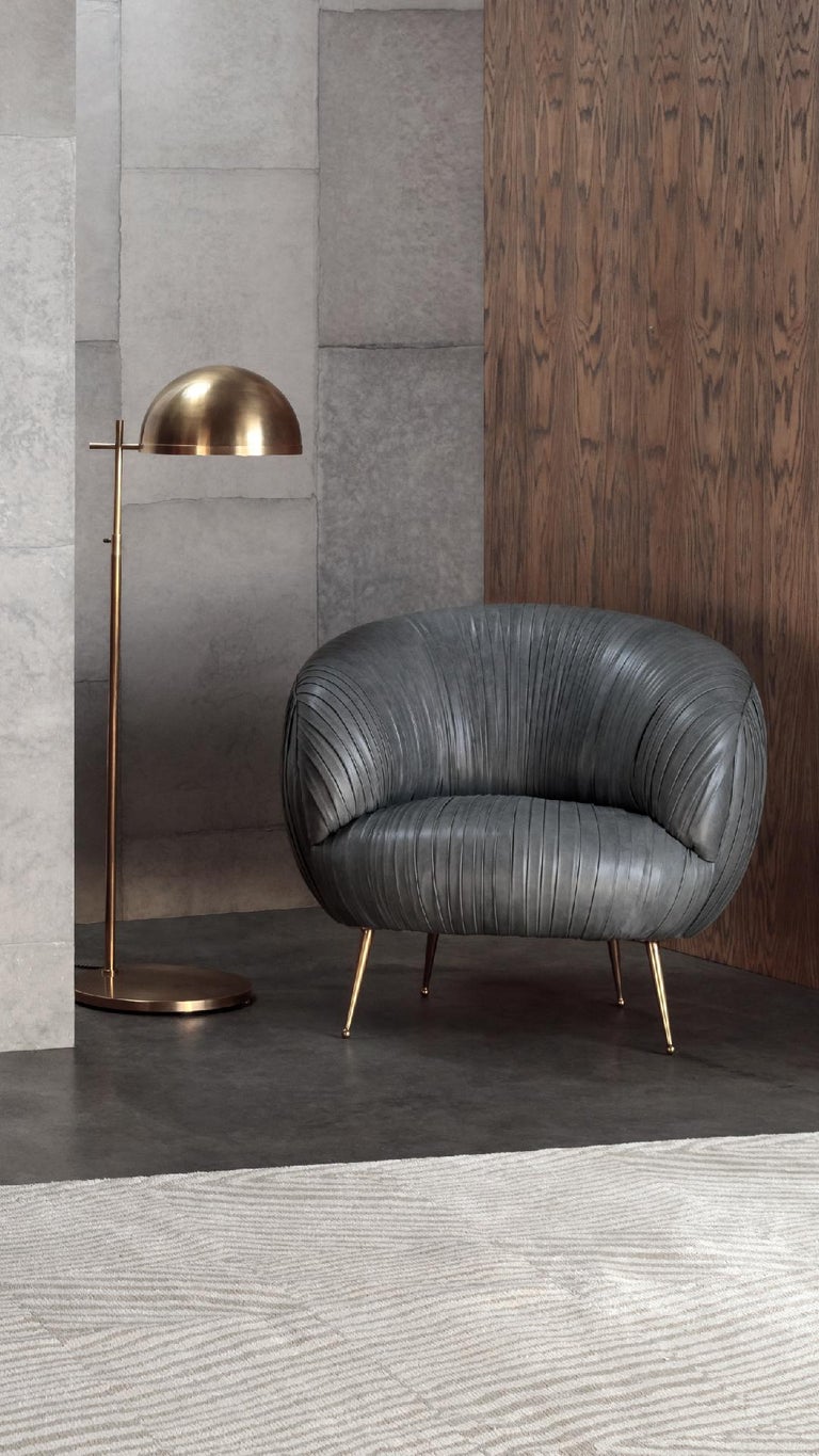 Kelly Wearstler Dulcet Medium Pharmacy Floor Lamp in Burnished Brass For Sale at 1stDibs