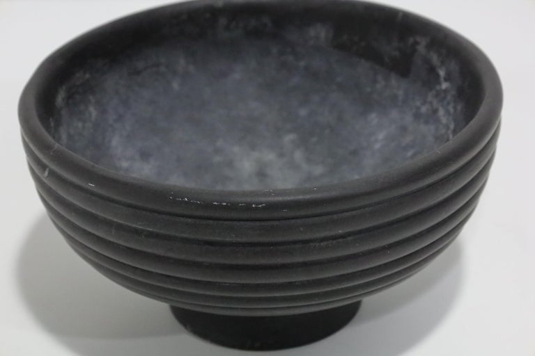 Kelly Wearstler Laurel Bowl in Absolute Black Marble For Sale at 1stDibs