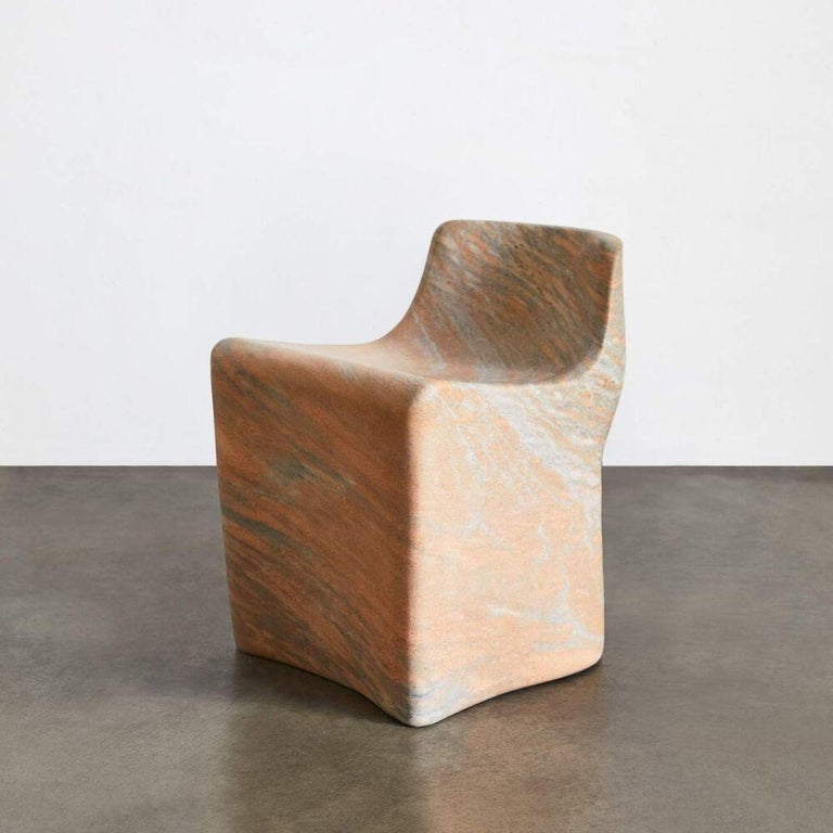 Kelly Wearstler Marble Butt Stool, Sunset Pink For Sale at 1stDibs