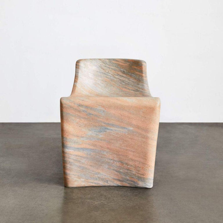 Kelly Wearstler Marble Butt Stool, Sunset Pink For Sale at 1stDibs