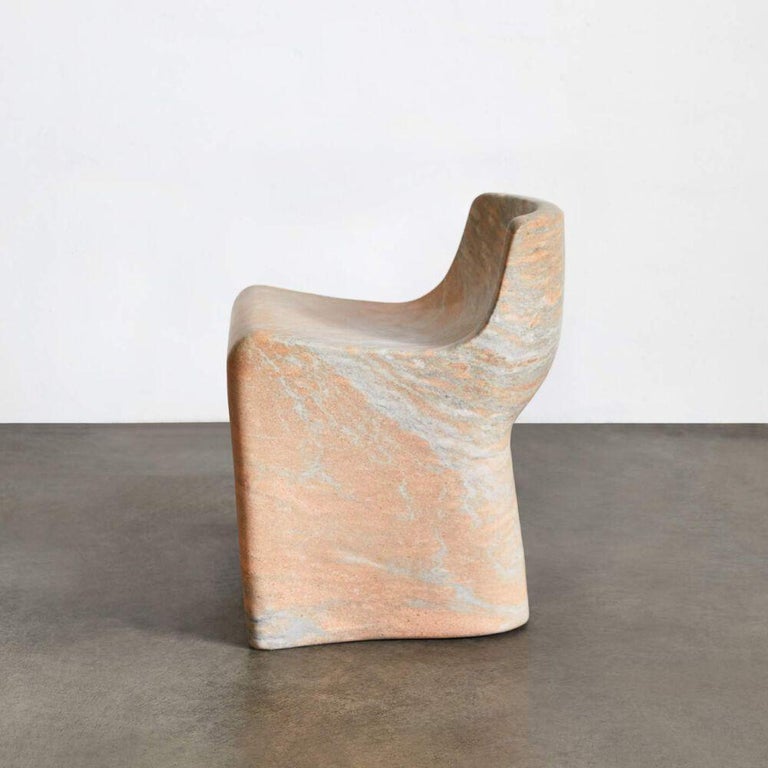 Kelly Wearstler Marble Butt Stool, Sunset Pink For Sale at 1stDibs