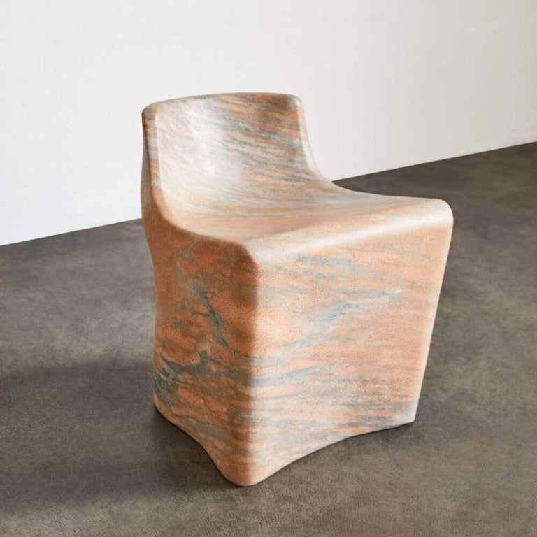 Kelly Wearstler Marble Butt Stool, Sunset Pink For Sale at 1stDibs