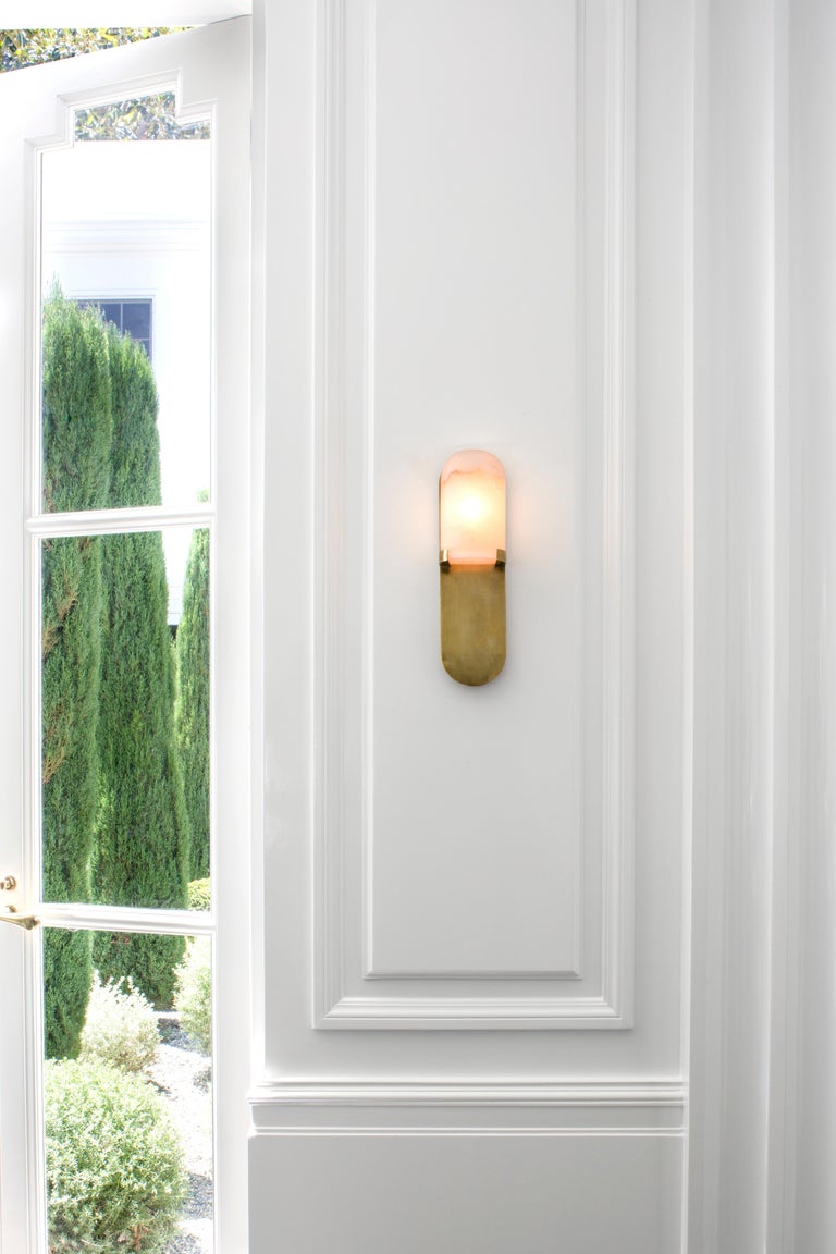 Kelly Wearstler Melange Medium Elongated Pill Sconce, Bronze with ...