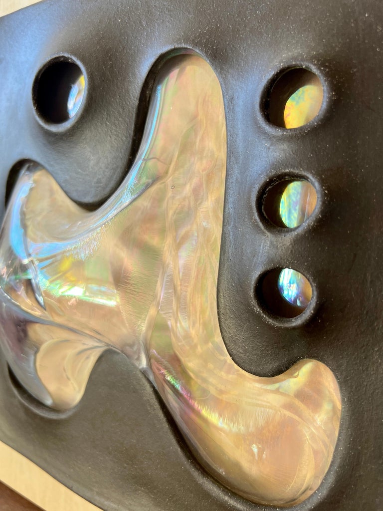 Kelly Witmer - Hollyhock - ceramic and glass wall sculpture For Sale at ...