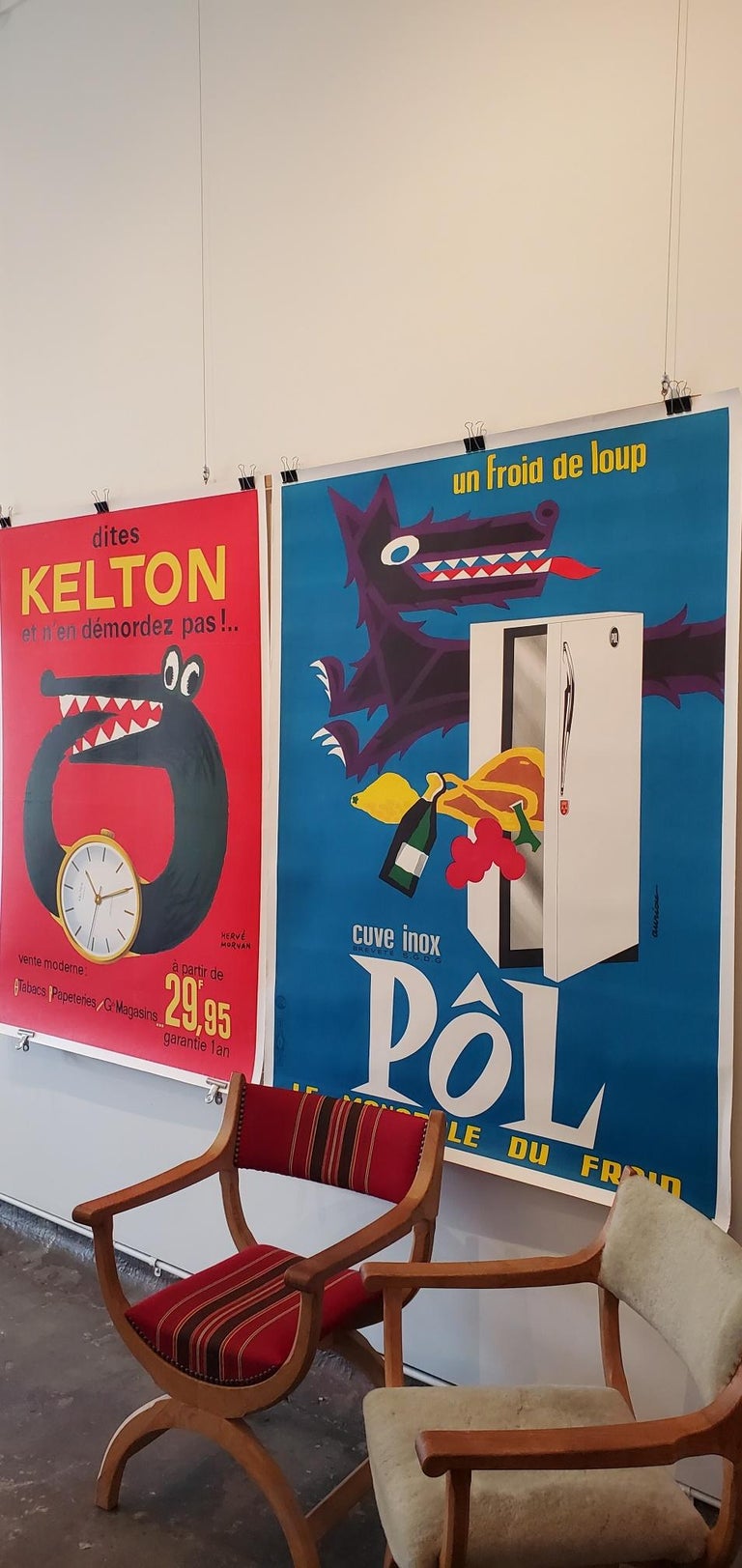 Kelton Watch by Herve Morvan Original Vintage Poster For Sale at 1stDibs