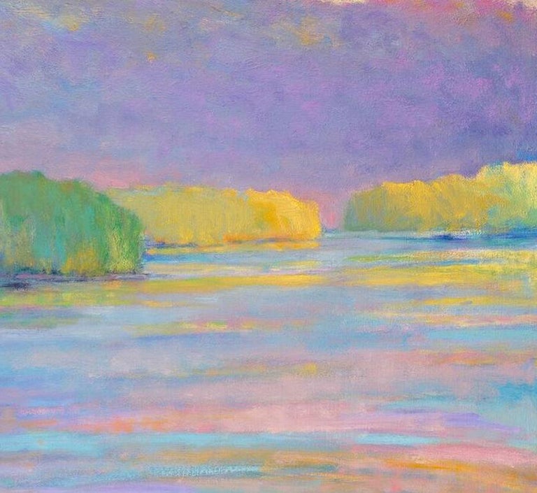 Ken Elliott - 'Water and Sky In Flow', Large Transitional Colorful ...