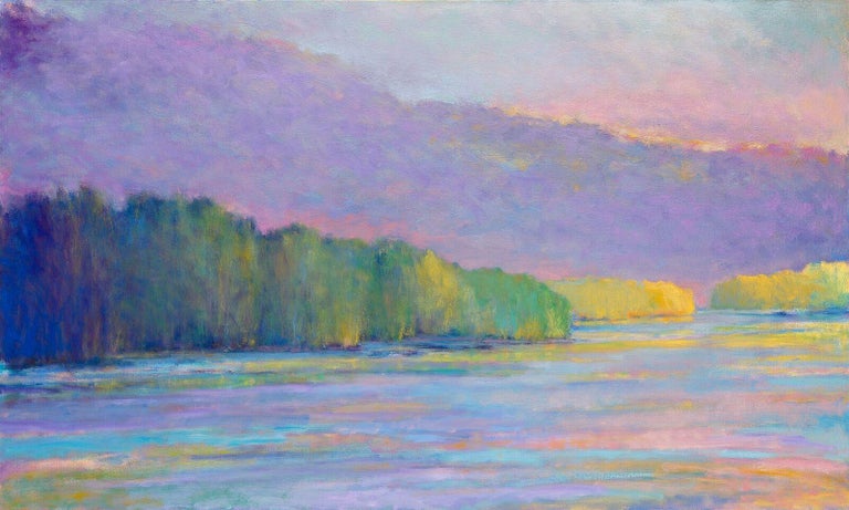 Ken Elliott - 'Water and Sky In Flow', Large Transitional Colorful ...