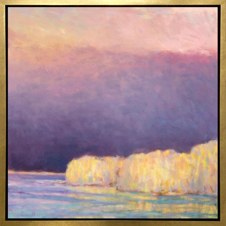 Ken Elliott - "Lake Haze - Yellow, " Framed Limited Edition Giclee ...
