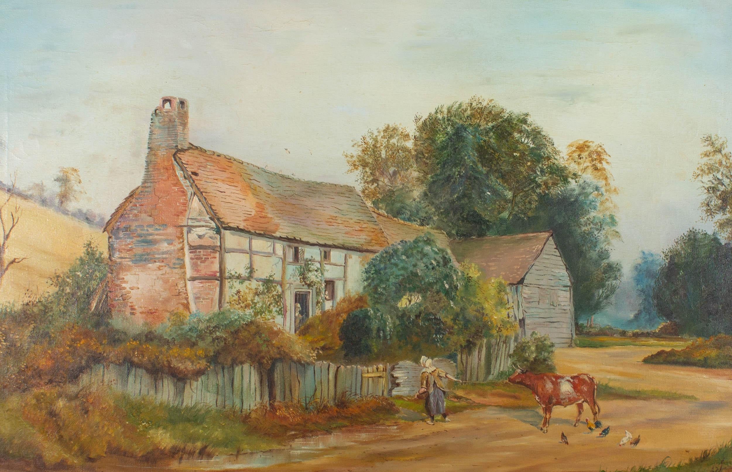 Henry Clements - Henry Clements - Signed and Framed 1883 Oil, Rural ...