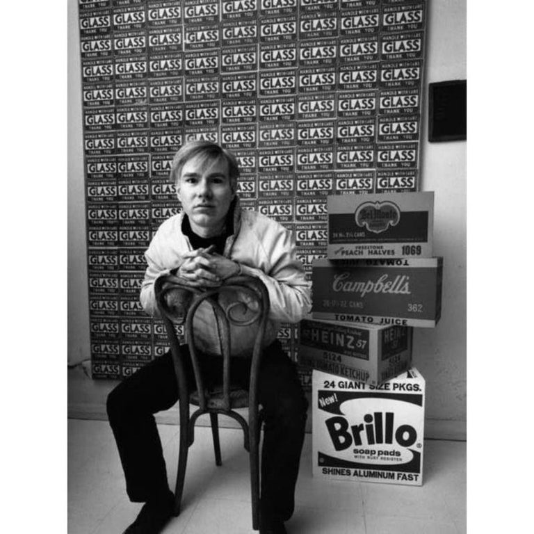 Ken Heyman - Andy Warhol with Glass Labels and Ketchup, Brillo ...
