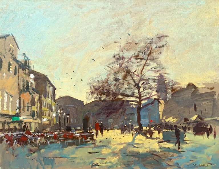 Ken Howard - Bustling City Square in the Sestiere of Dorsoduro, Venice ...