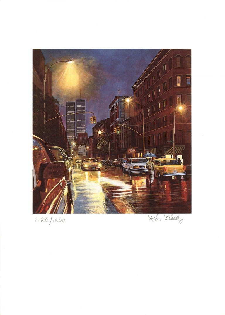 Ken Keeley - 1985 Ken Keeley 'Prince Street, New York' Realism Brown ...