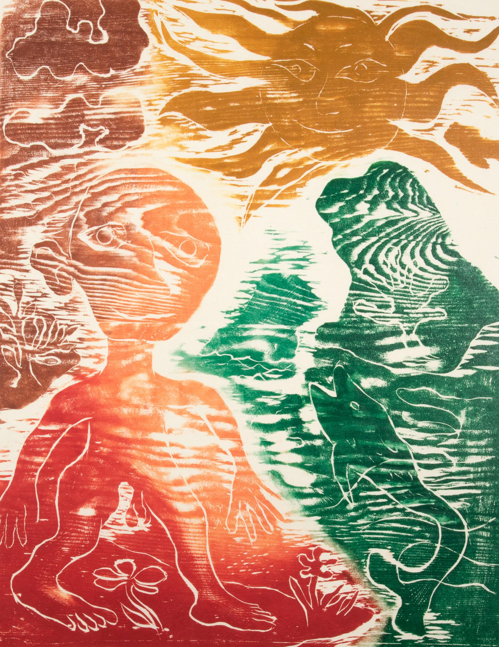 Gerhard H. Bakker - 1938 Gerhard H. Bakker 'Cock Fight' Modernism Black ...