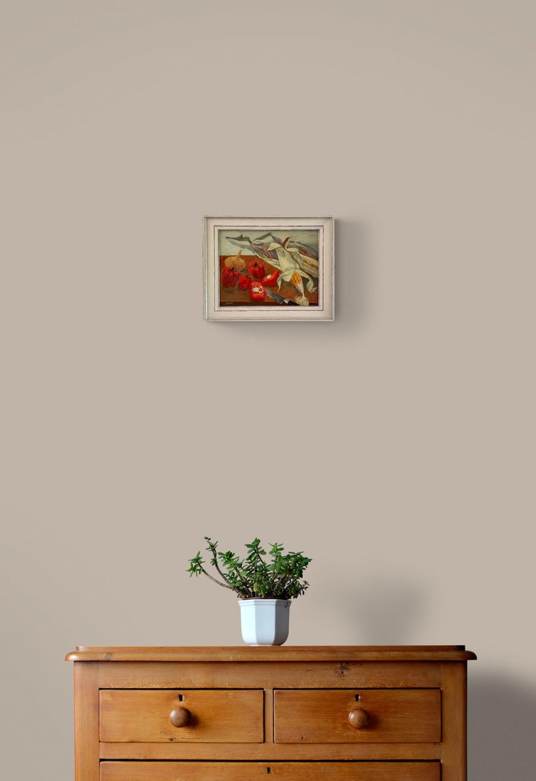 Ken Symonds - Ken Symonds - Still life of Sweetcorn and Sweet Peppers ...