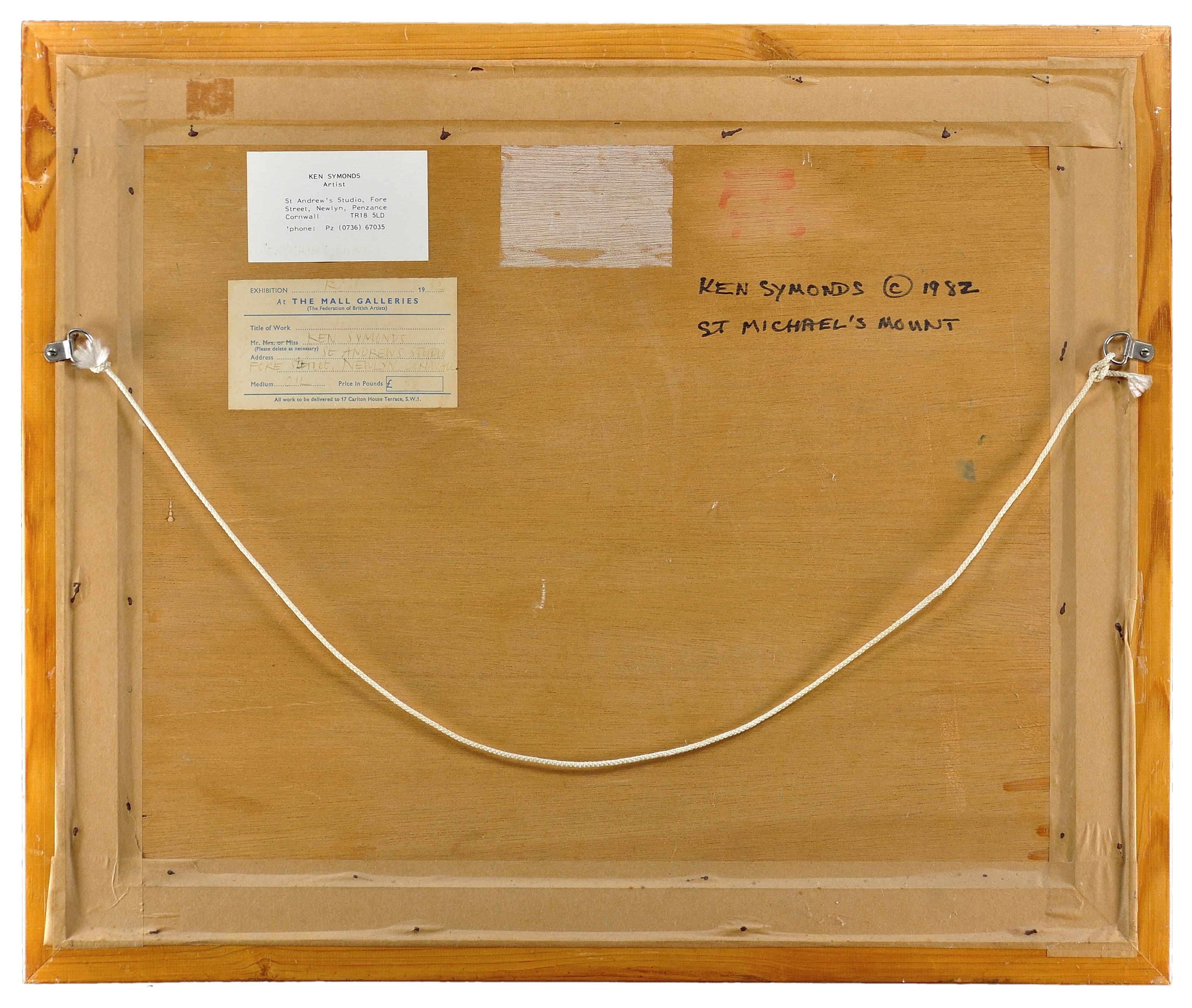 Ken Symonds - The Harbor, St Michaels Mount, Cornwall. Exhibited 1982 ...