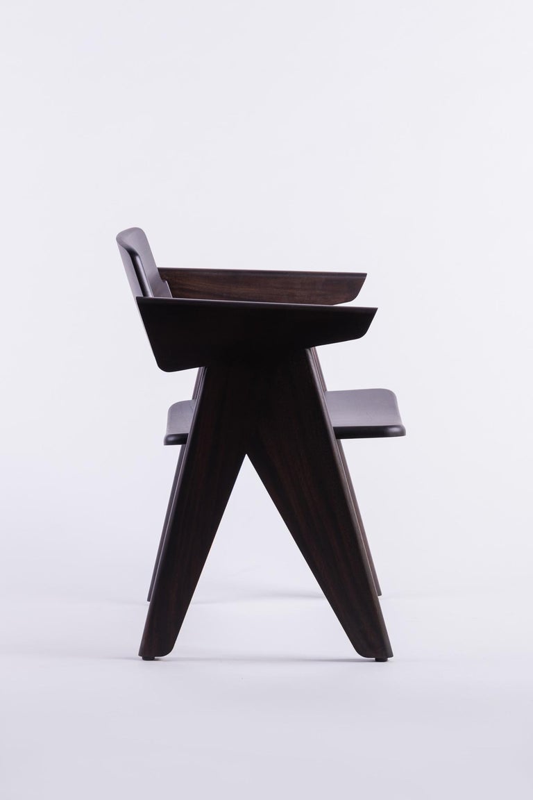 KENA Chair, Natural Dark Acacia Wood For Sale at 1stDibs