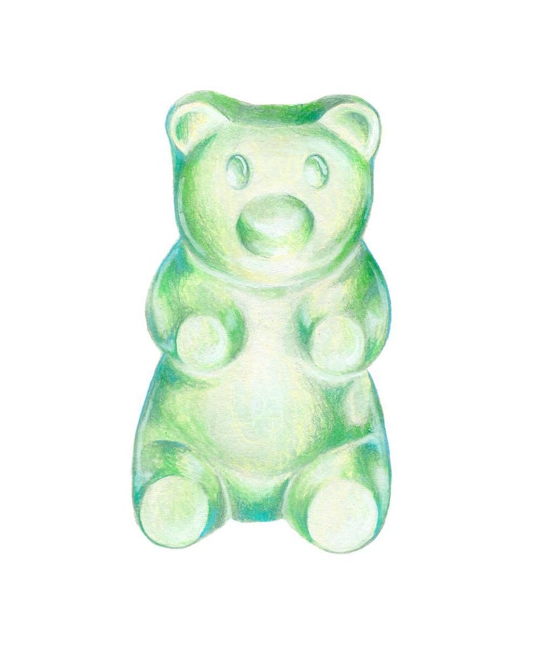 how to draw a gummy bear candy