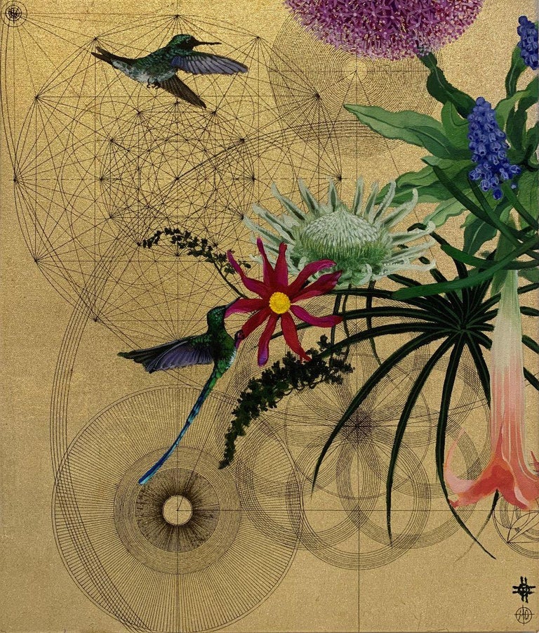 Keng Wai Lee & Marco Araldi - Aurum 15- flowers birds contemporary gold ...