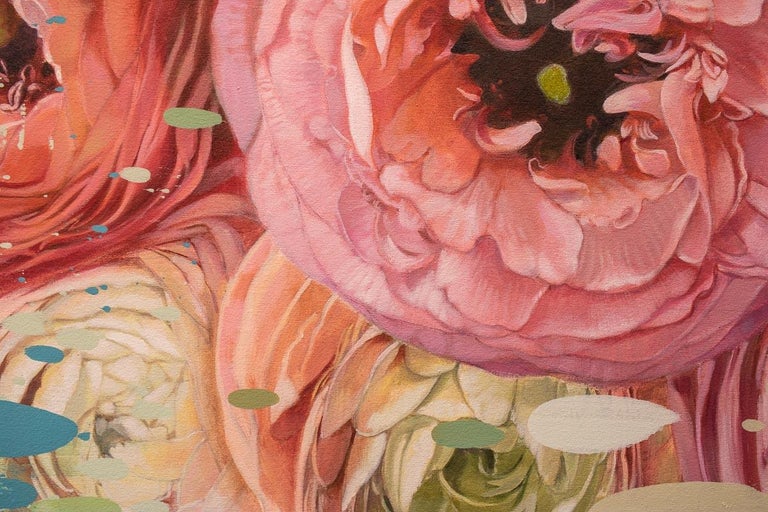 Keng Wai Lee - Erde- Acrylic Painting, floral, colourful, tropical ...