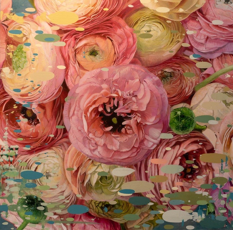 Keng Wai Lee - Erde- Acrylic Painting, floral, colourful, tropical ...