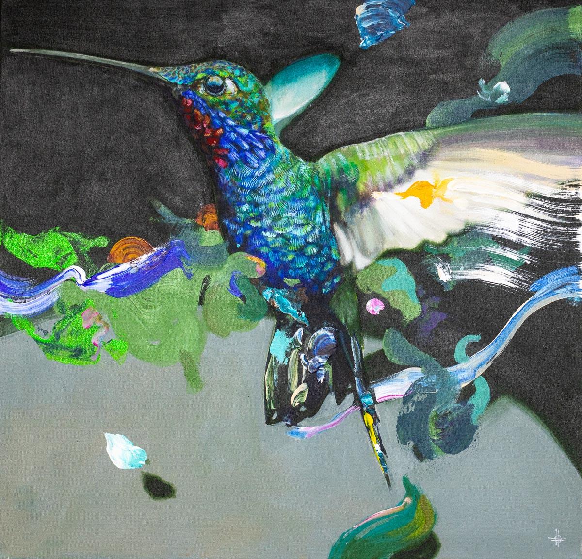 Keng Wai Lee - House of Monsoon - Acrylic Painting, floral, colourful ...