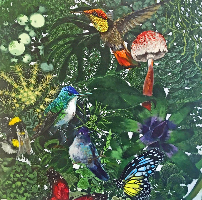 Keng Wai Lee - Victoria Everglot - contemporary birds floral ...