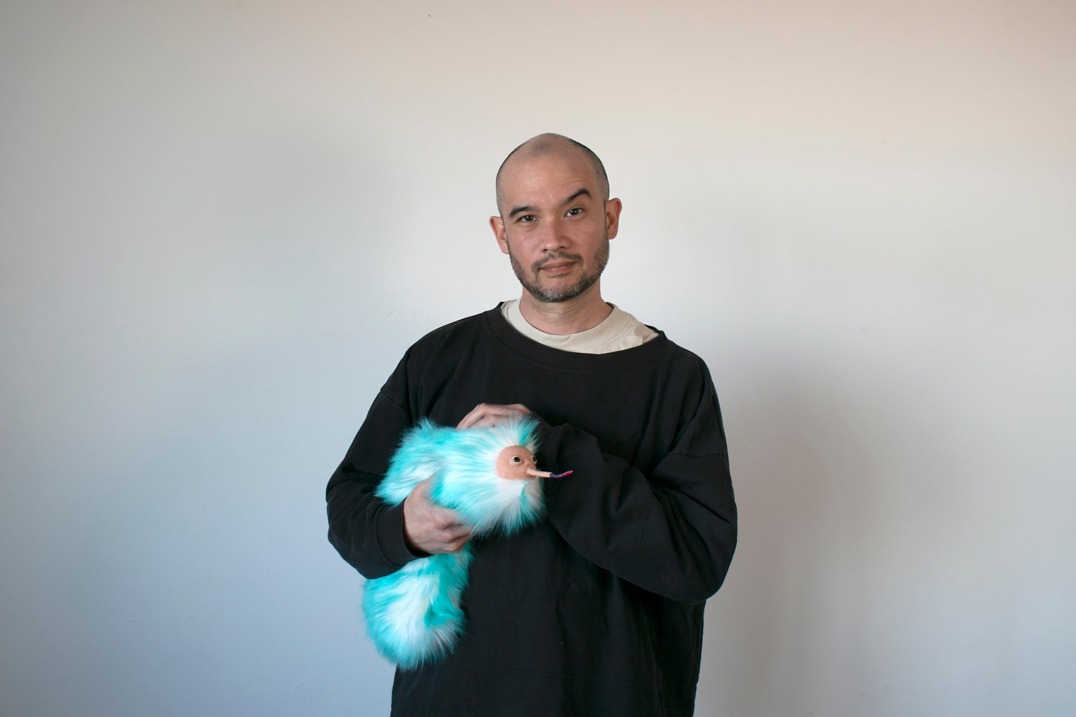 Kenji Lim - Hummysuckle - Contemporary Blue White Fluffy Sculpture For Sale at 1stDibs | marc ...