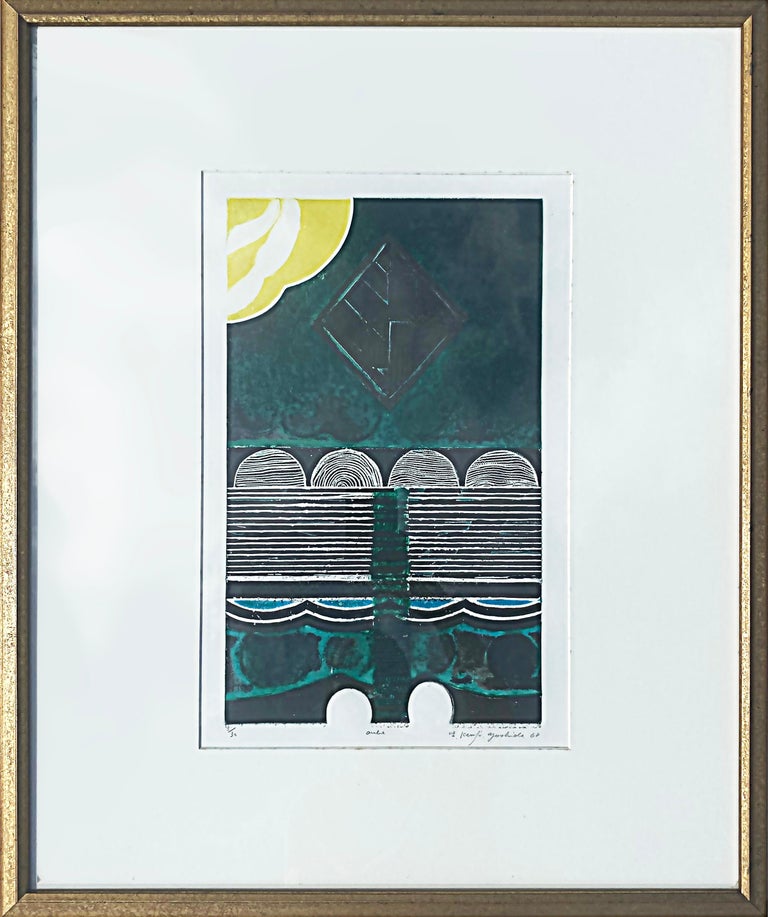 Kenji Yoshida "Oribe" Woodblock Print, 3/30 Signed, 1968 For Sale at ...