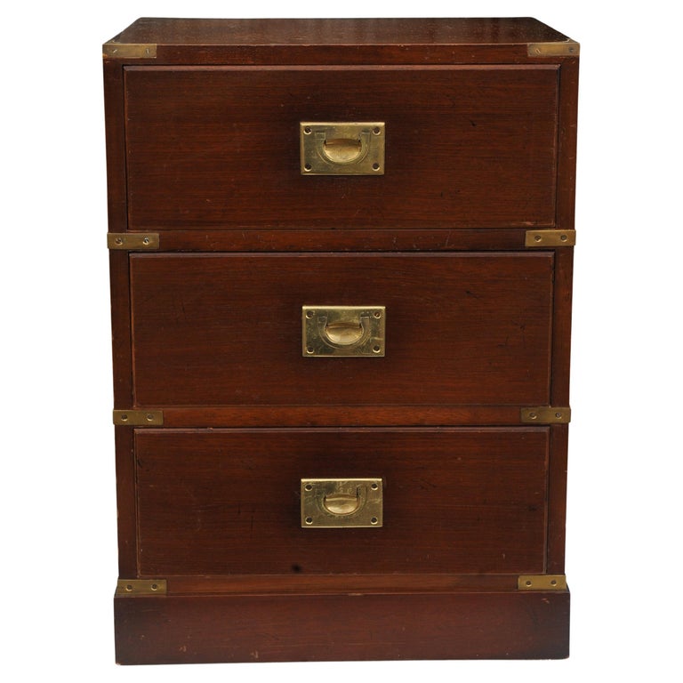 Kennedy for Harrods Military Campaign Three Drawer Chest with Brass ...