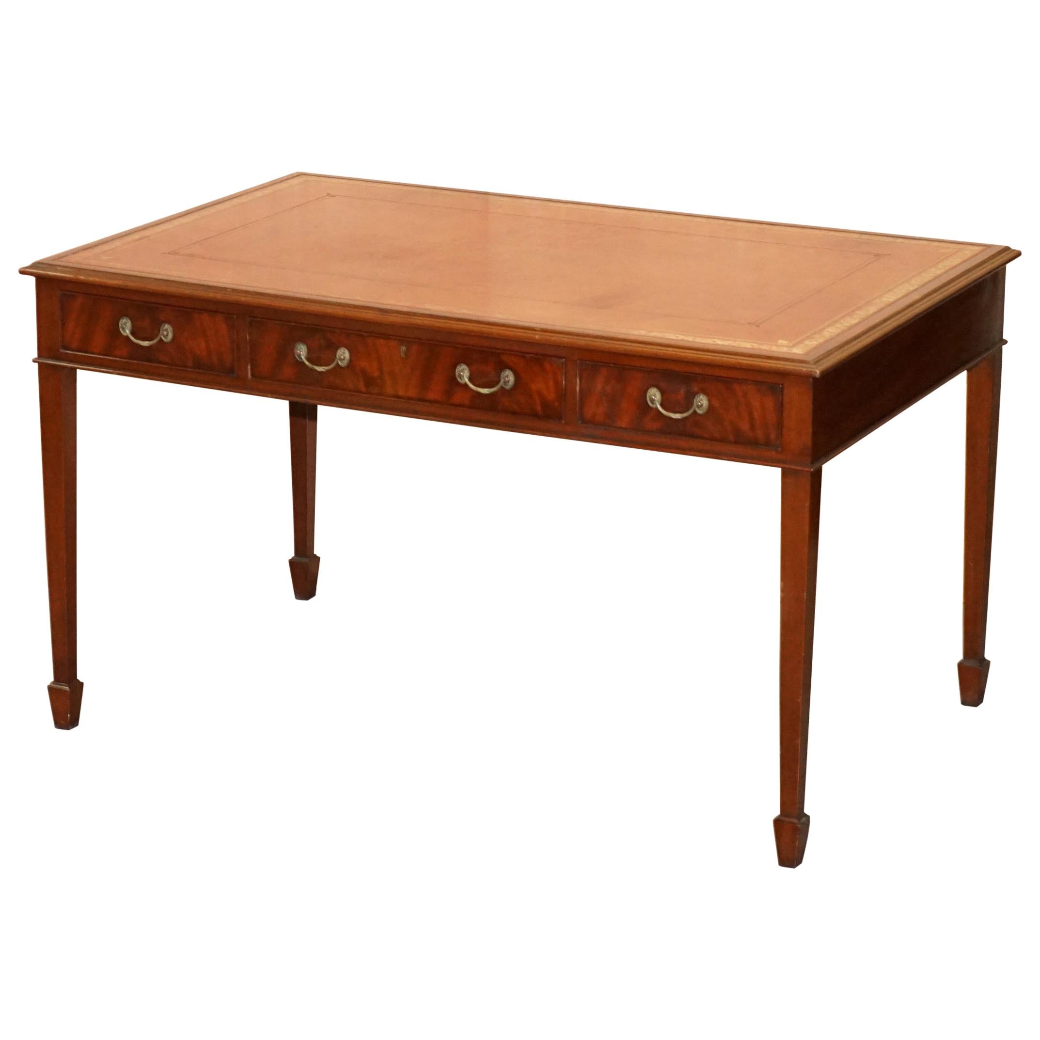 Kennedy Furniture Harrods Mahogany Brown Leather Desk Writing Table at ...