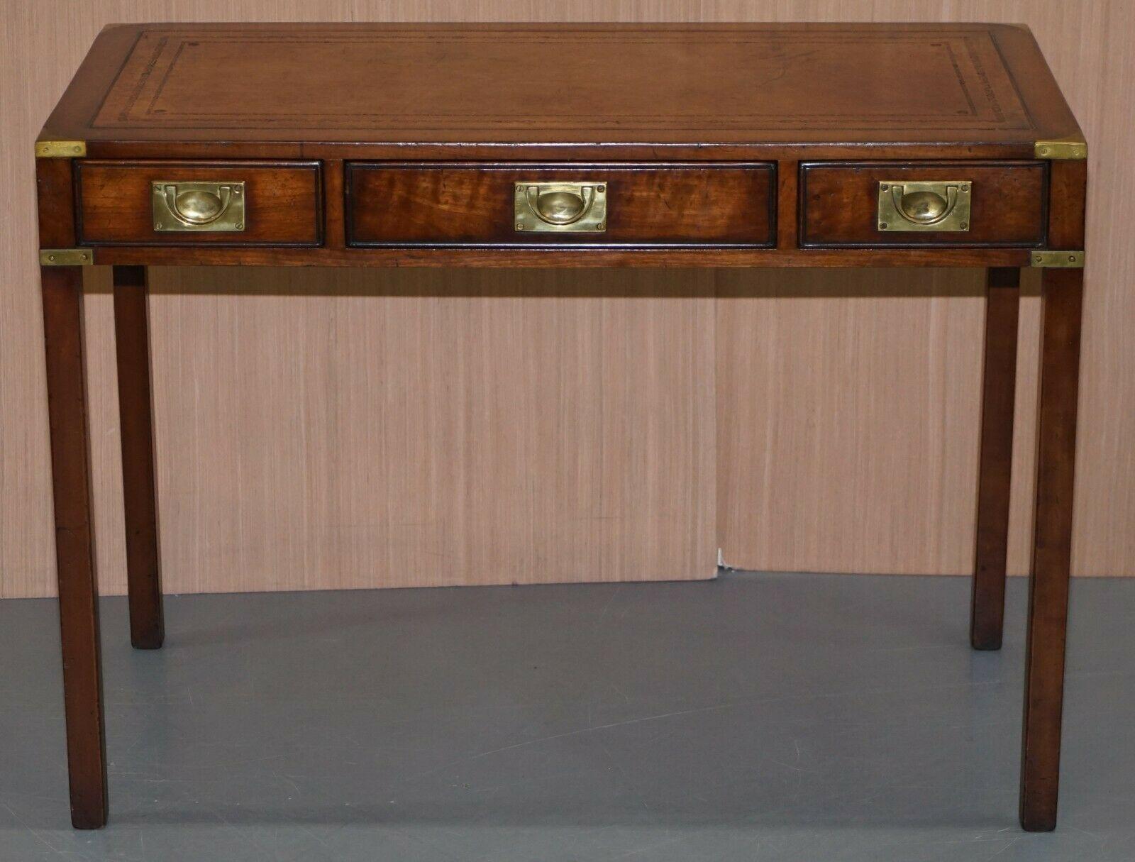 Kennedy Furniture Harrods Mahogany Leather Military Campaign Writing ...