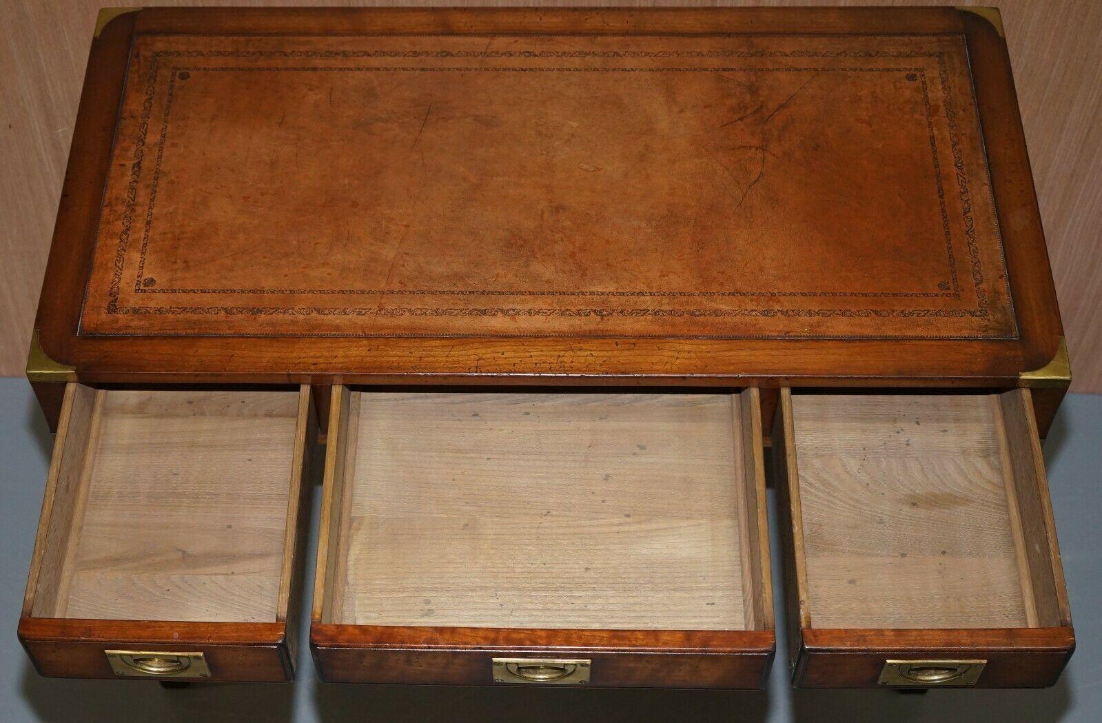 Kennedy Furniture Harrods Mahogany Leather Military Campaign Writing ...