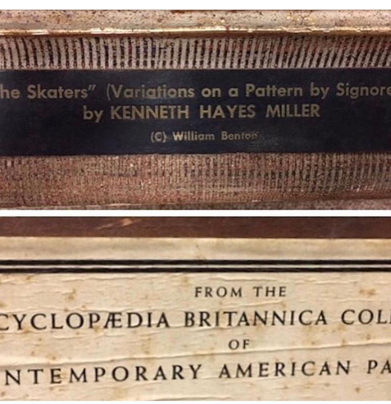 Kenneth Hayes Miller - "The Skaters" WPA American Winter Scene Mid ...