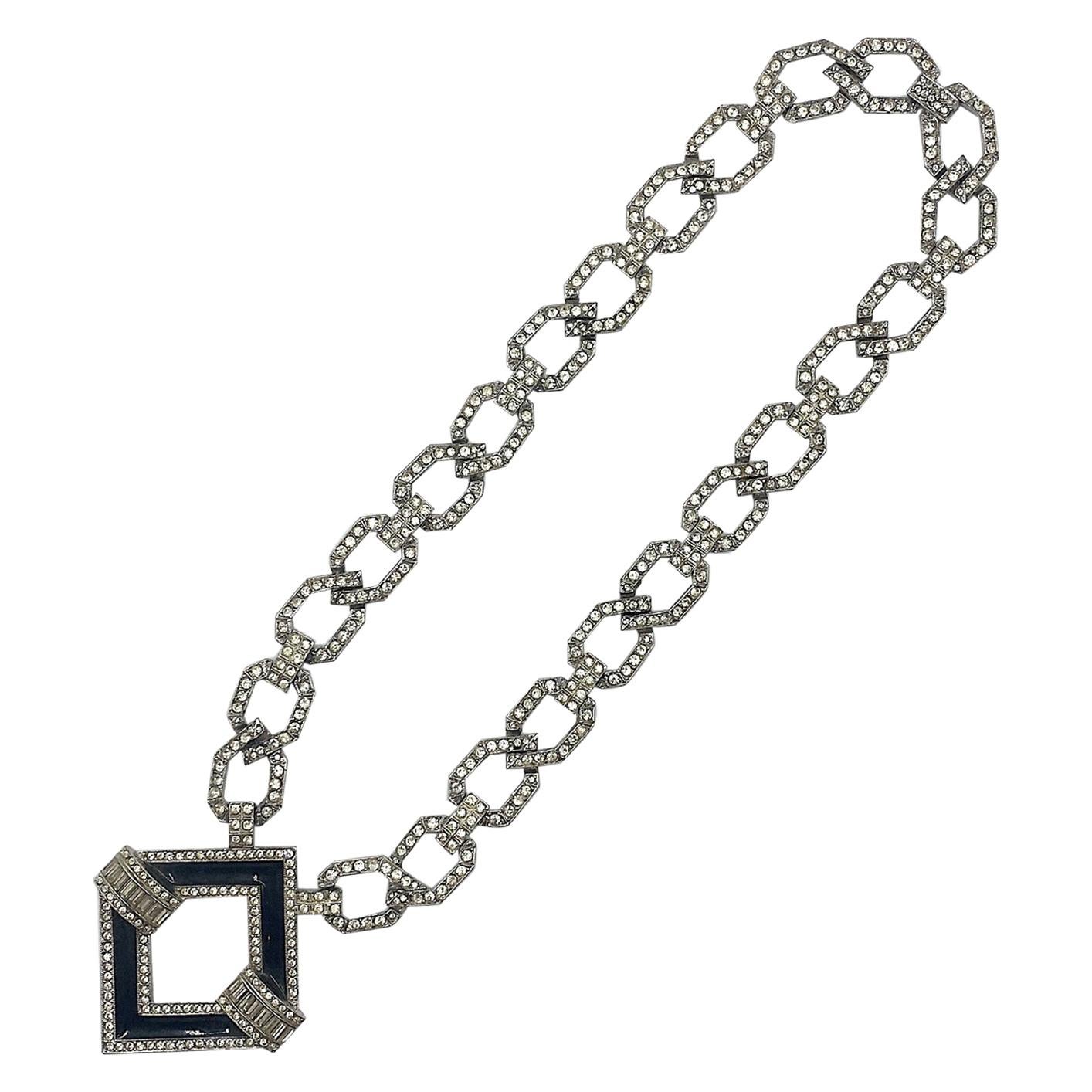 1970s Rare Kenneth Jay Lane Egyptian Pendant Necklace at 1stDibs