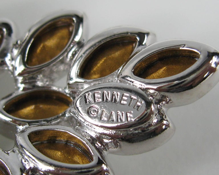 Kenneth Jay Lane KJL Brooch Cruciform Star Pin For Sale at 1stDibs