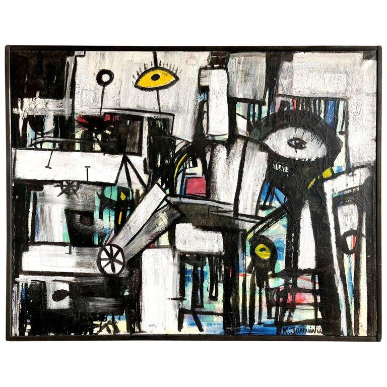 Kenneth Joaquin California Abstract Modernist Surrealist Eye Painting ...