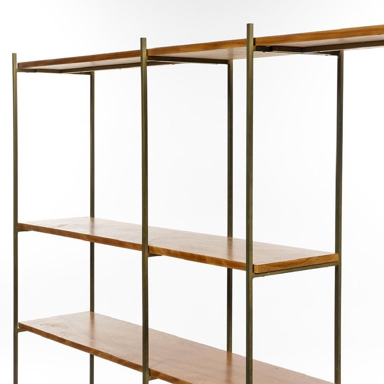 Kenneth Lind Mid-Century Wood and Metal Room Divider, circa 1950s For ...