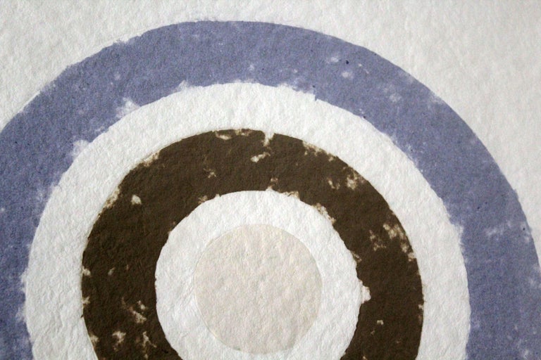 Kenneth Noland Target 1979 Signed Unique Handmade Paper with Colored ...