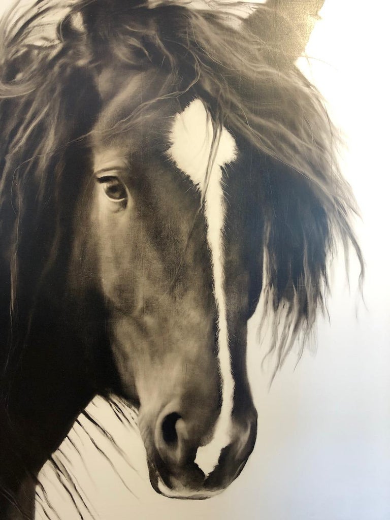 Kenneth Peloke - "Meant to Be" photorealist black and white oil ...