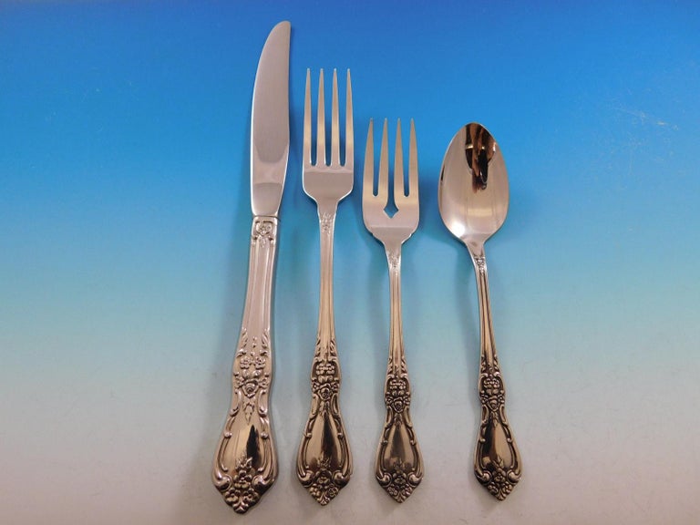 Kennett Square by Oneida Stainless Steel Flatware Service for 12 Set 83 ...