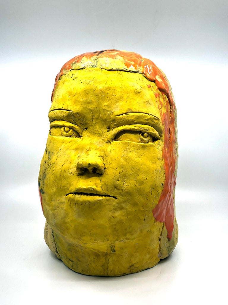 Kensuke Yamada - "Yellow Head", Contemporary, Ceramic, Sculpture ...