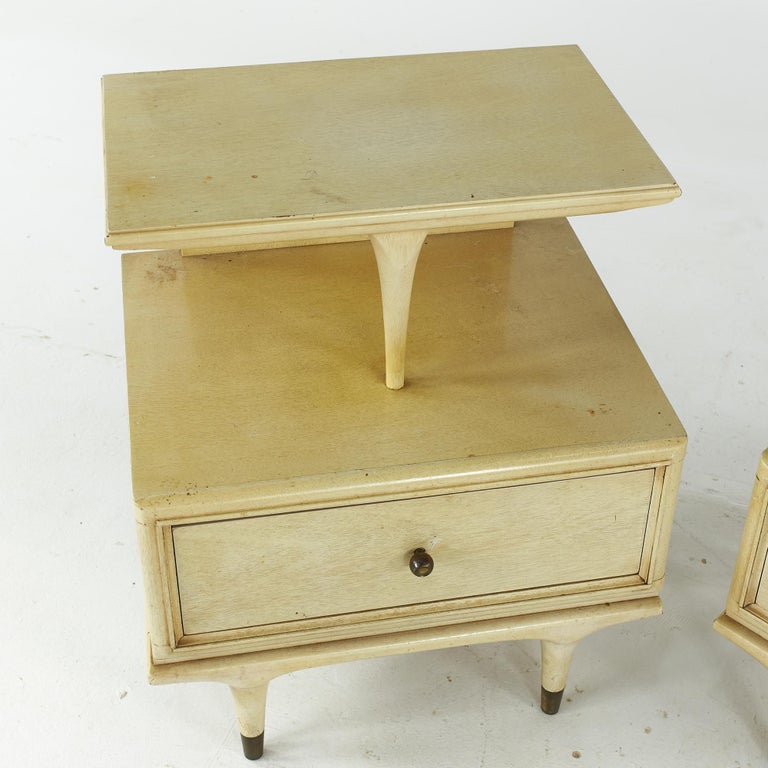 Kent Coffey Continental Midcentury Nightstands, Pair For Sale at 1stDibs