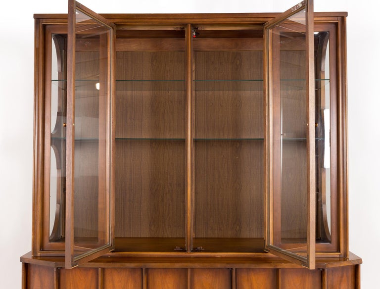 Kent Coffey Perspecta MCM Walnut and Rosewood China Cabinet Sideboard ...