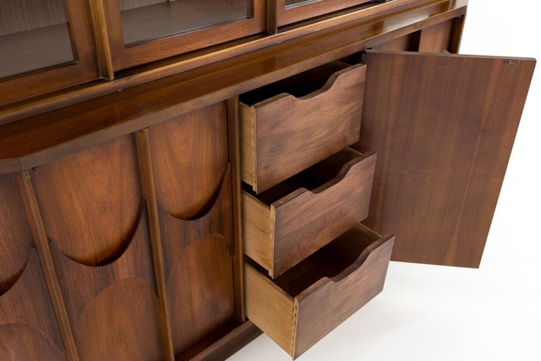Kent Coffey Perspecta MCM Walnut and Rosewood China Cabinet Sideboard ...